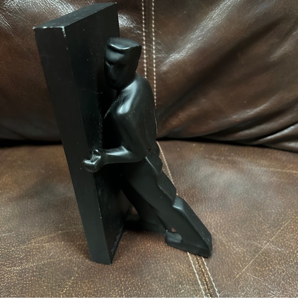 chris collicott | Art | Modernist Pushing Man Black Bookend Chris ...